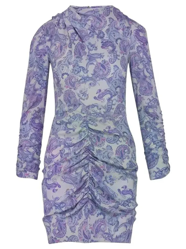 Isabel Marant Étoile Tosca Paisley-print Mini Dress - Blue