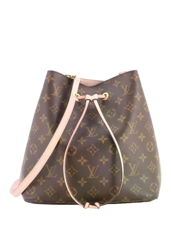 LOUIS VUITTON Neonoe Handbag Monogram Canvas With Leather Mm Bucket Bag - Brown