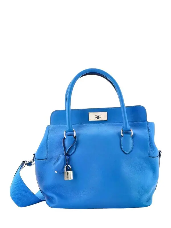 Hermès Toolbox Bag Evercolor 26 Satchel - Blue