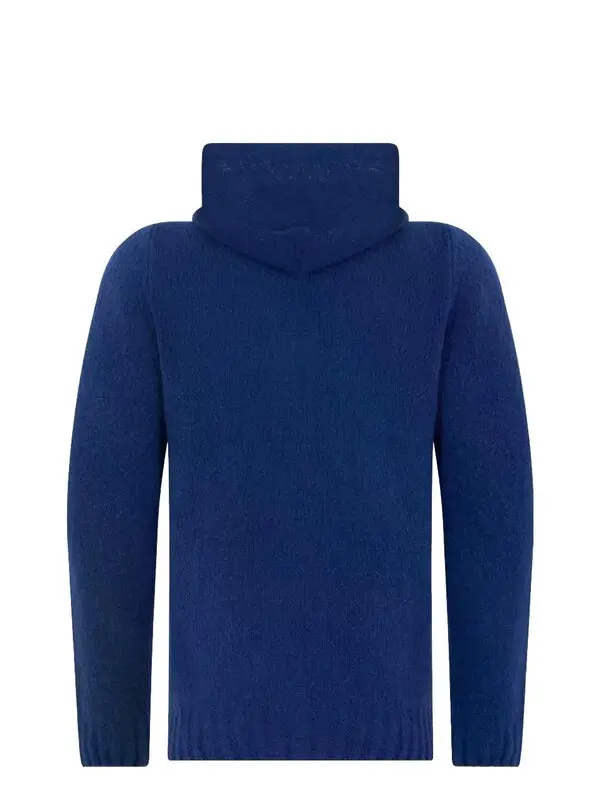 Fedeli Hooded Long-sleeve Sweater - Blue