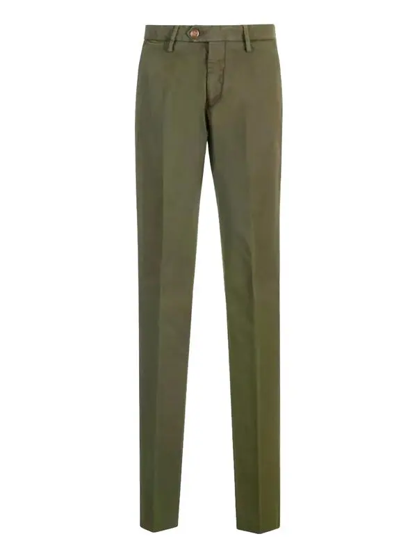 Al Duca D'aosta Pressed-crease Slim-cut Trousers - Green