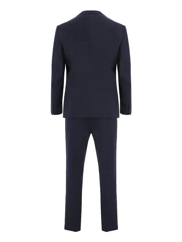 Giorgio Armani Single-breasted Wool Suit - Blue