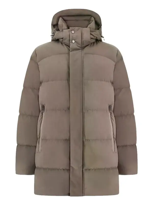 Paul & Shark Quilted Hooded Jacket - Neutrals
