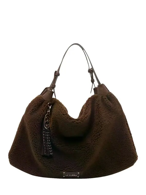 LA CARRIE Teddy Logo-plaque Shoulder Bag - Brown