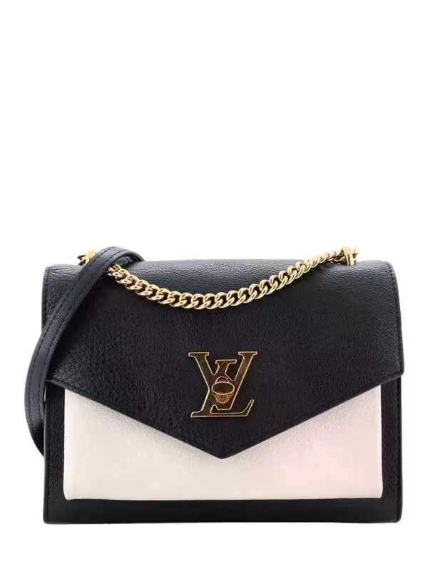 LOUIS VUITTON Mylockme Handbag Leather Bb Crossbody Bag - Black