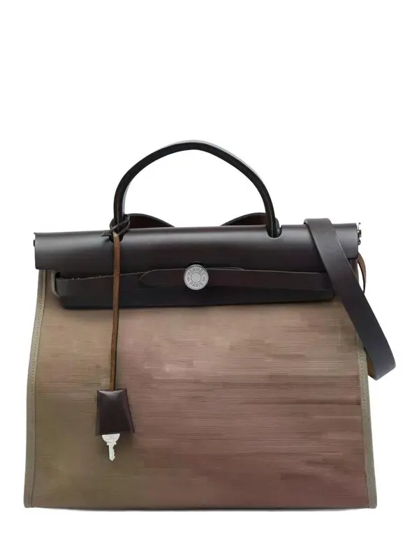 Hermès 2015 Toile Herbag Zip 31 Satchel - Brown
