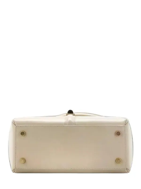 Celine 16 Top Handle Bag Smooth Calfskin Small Satchel - Neutrals