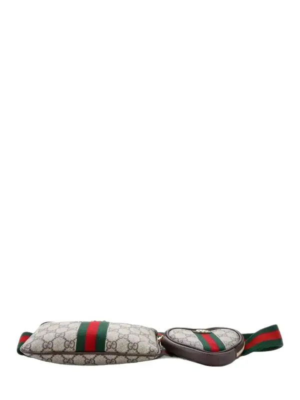 Gucci Ophidia Heart Utility Double Gg Coated Canvas Belt Bag - Brown