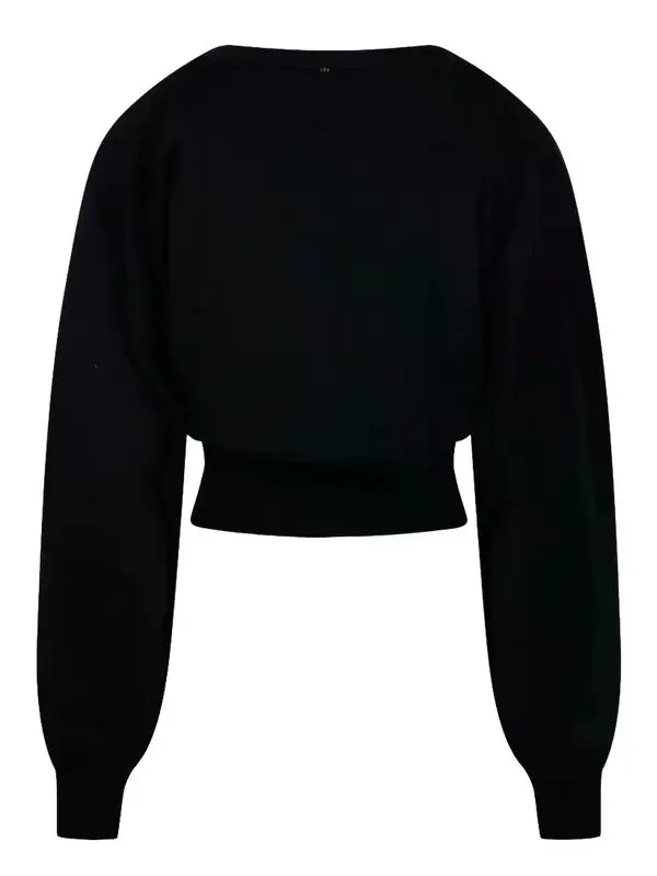 Sportmax V-neck Cropped Cardigan - Black