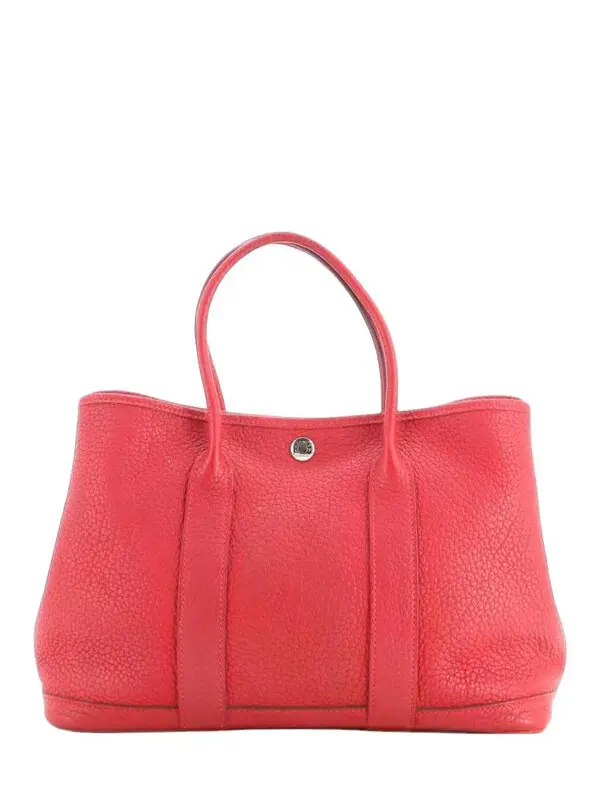 Hermès Garden Party Leather 30 Tote Bag - Red
