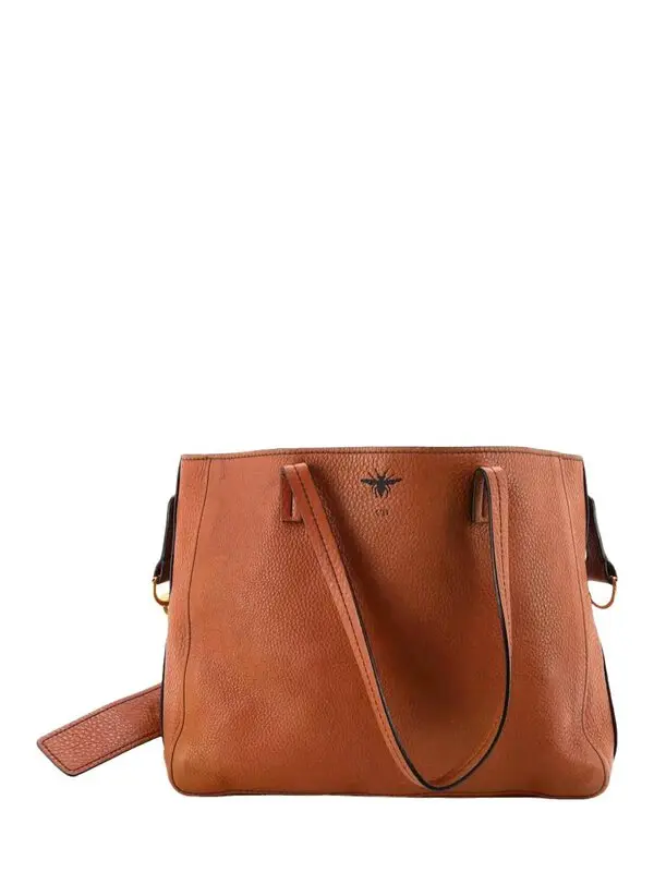 Dior D-bee Shopper Leather Medium Tote Bag - Brown