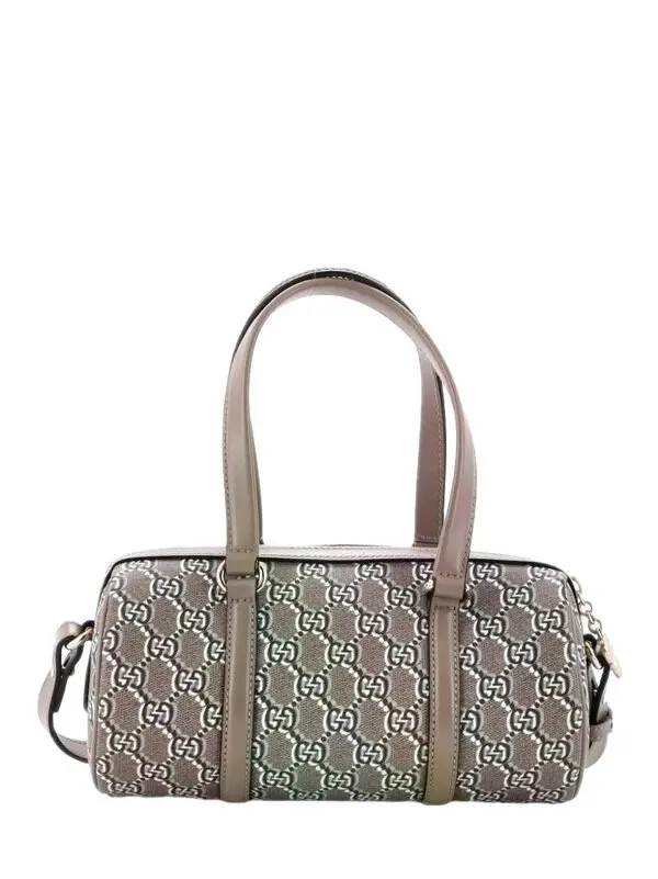 Gucci Convertible Duffle Bag Gg Shadow Coated Canvas Small Shoulder Bag - Brown