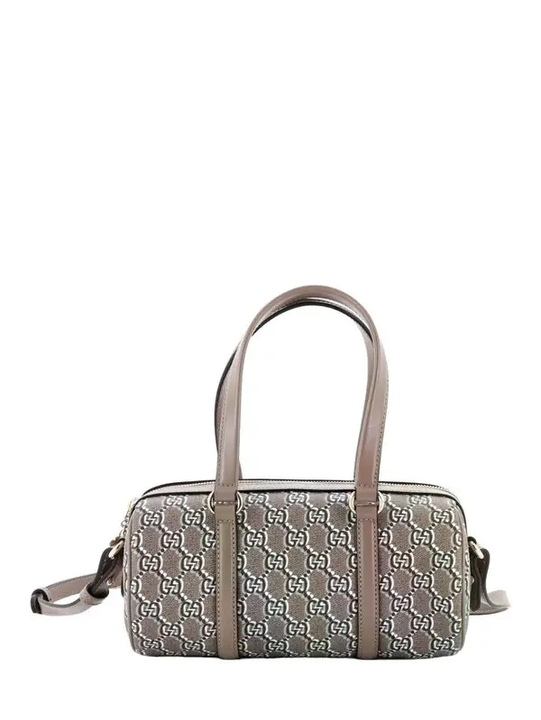 Gucci Convertible Duffle Bag Gg Shadow Coated Canvas Small Shoulder Bag - Brown