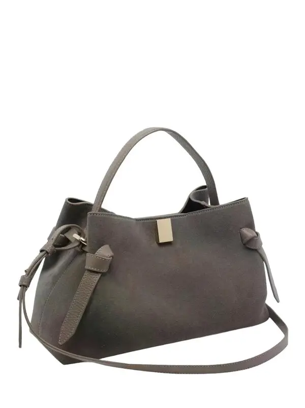 Yuzefi Gyoza Suede Clutch Bag - Grey