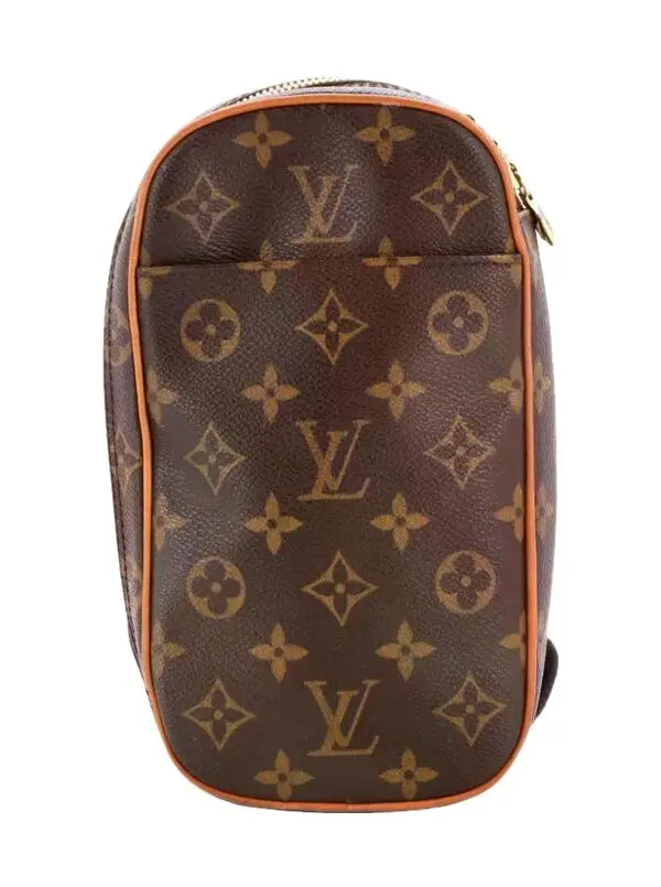 LOUIS VUITTON Pochette Gange Monogram Canvas Belt Bag - Brown