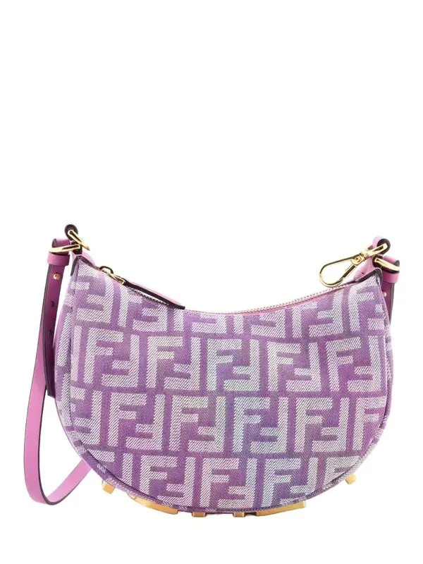 Fendi Fendigraphy Bag Zucca Canvas Mini Hobo Bag - Purple