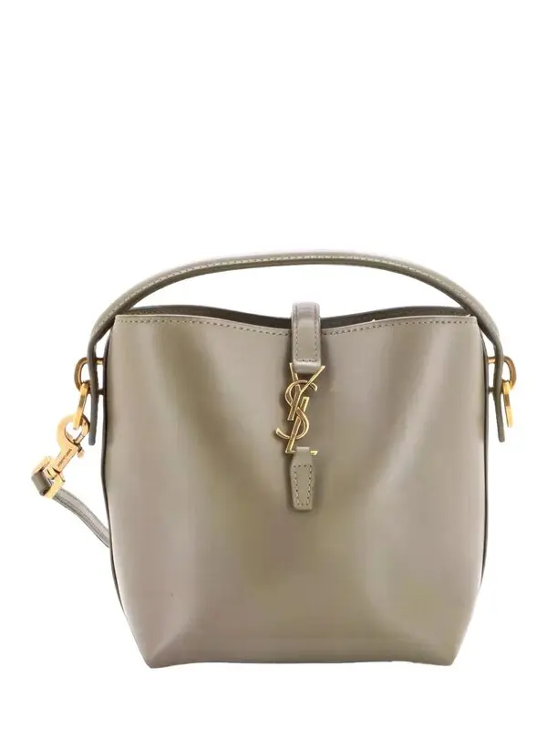 Saint Laurent Le 37 Leather Mini Bucket Bag - Green