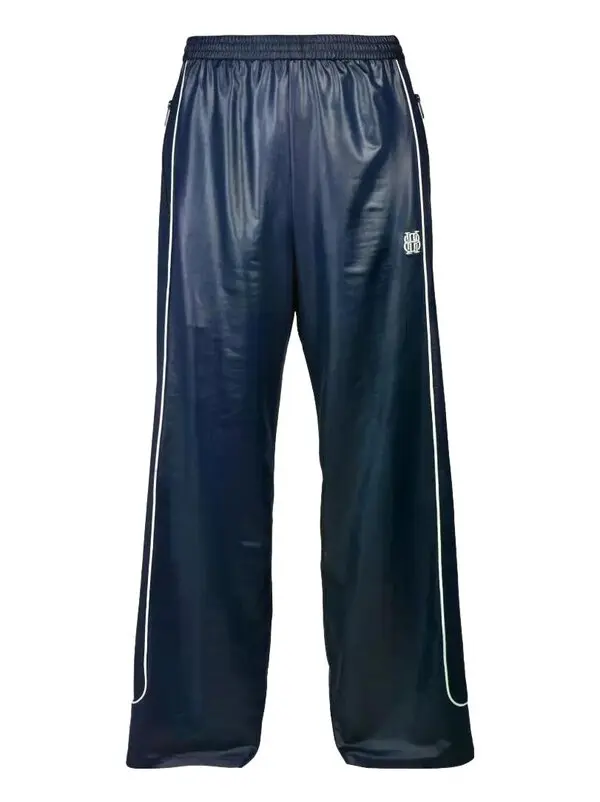 BREATH Piping-detail Trousers - Blue