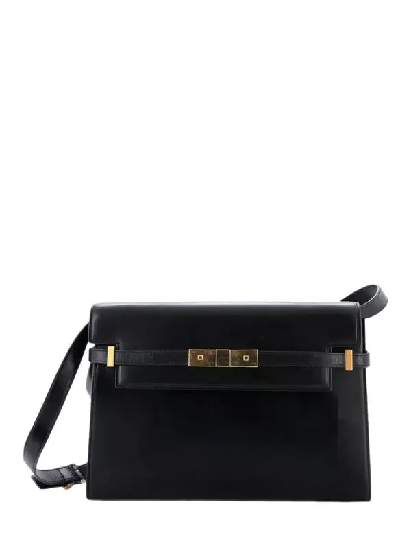 Saint Laurent Manhattan Leather Medium Shoulder Bag - Black