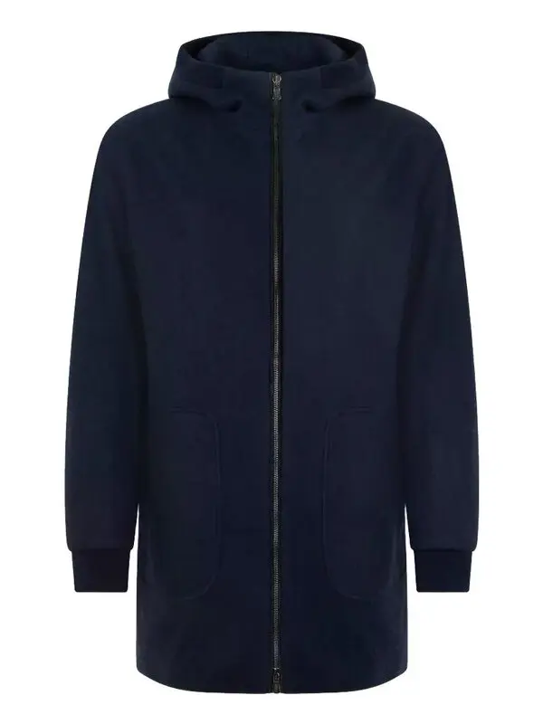 Fedeli Hooded Cashmere Coat - Blue