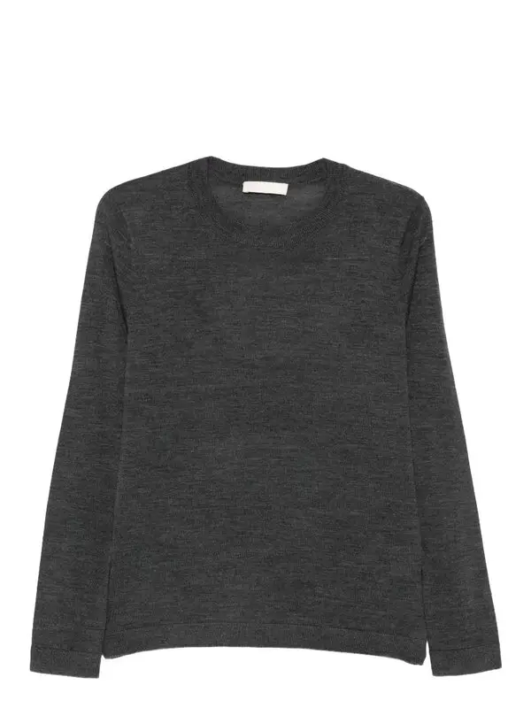 ELEH Crew-neck Long-sleeve Sweater - Grey