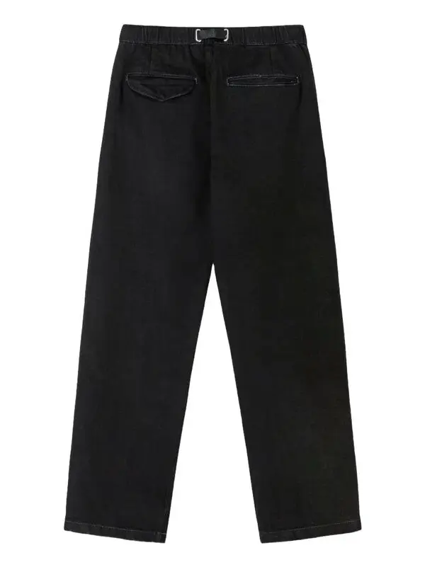 WHITE SAND Alex Belted Trousers - Black
