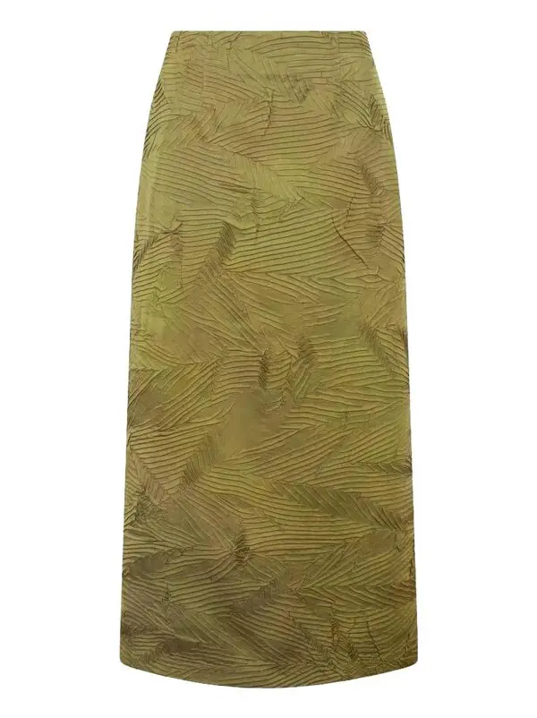 Ulla Johnson Inez Leaf-pattern Maxi Skirt - Green