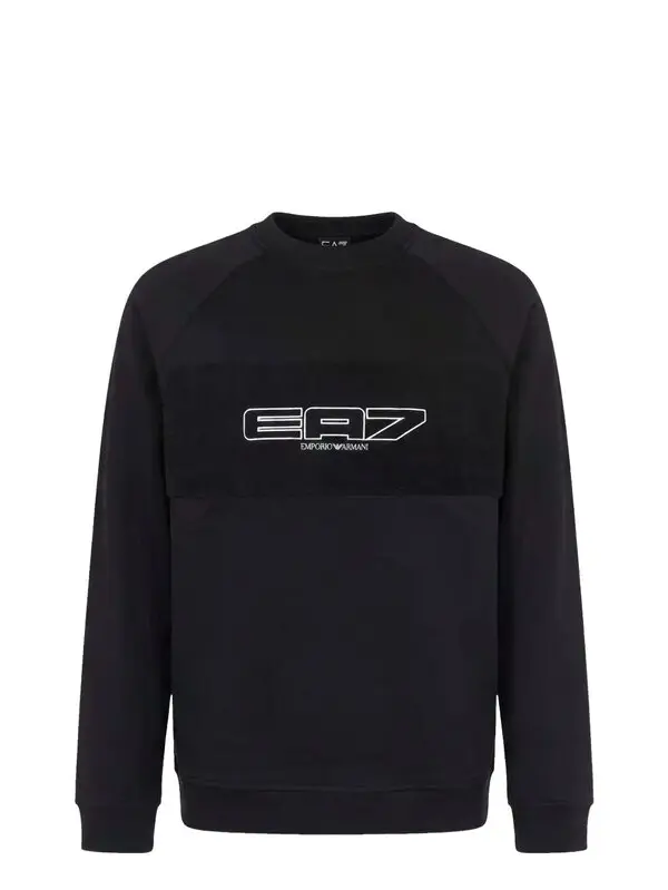 EA7 Logo-print Sweatshirt - Black