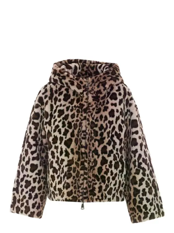 LOU ANDREA Leopard-print Reversible Jacket - Brown