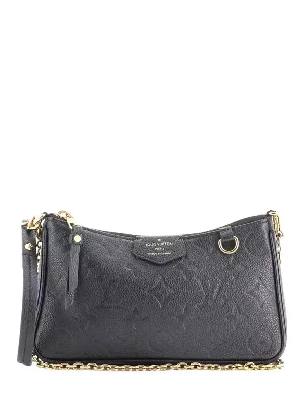 LOUIS VUITTON Easy Pouch On Strap Monogram Empreinte Leather Shoulder Bag - Black