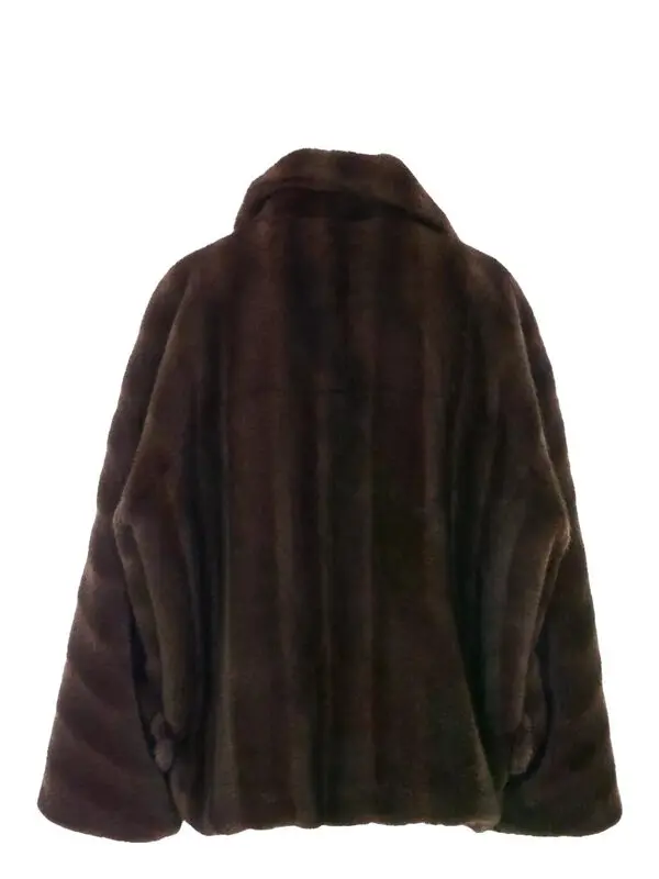 SWORD 6644 Faux-fur Double-breasted Jacket - Brown