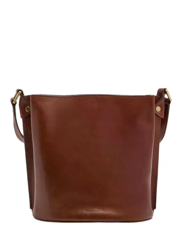 THE BRIDGE Leather Bucket Bag - Brown