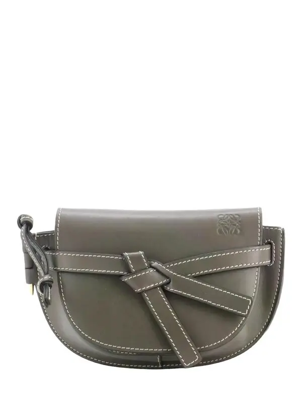Loewe Gate Leather Mini Belt Bag - Green