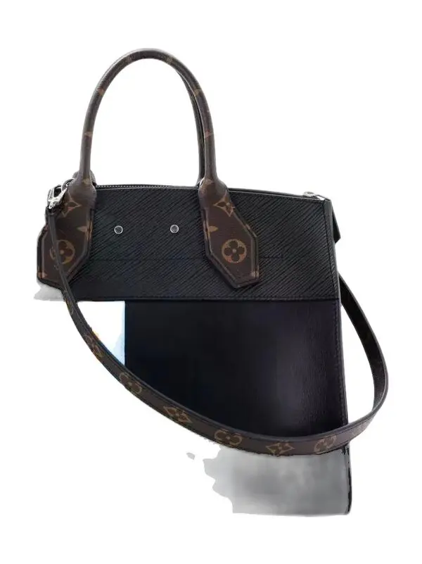 LOUIS VUITTON City Steamer Handbag Limited Edition Monogram Canvas And Leather Mm Satchel - Black