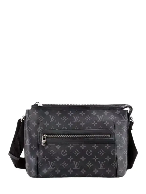 LOUIS VUITTON Odyssey Messenger Bag Monogram Eclipse Canvas Pm Crossbody Bag - Black