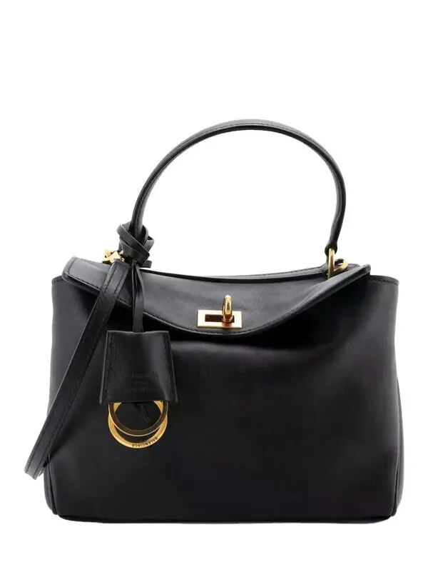 Balenciaga Rodeo Leather Mini Shoulder Bag - Black