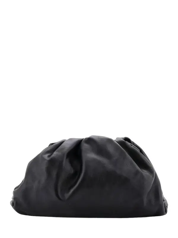 Bottega Veneta The Pouch Leather Teen Clutch Bag - Black