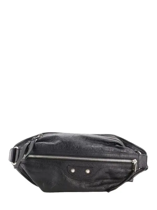 Balenciaga Neo Lift Classic Studs Waist Bag Leather Belt Bag - Black