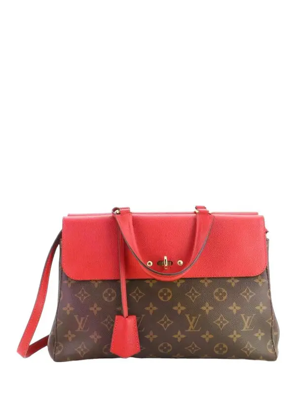 LOUIS VUITTON Venus Handbag Monogram Canvas And Leather Satchel - Red