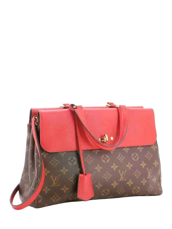 LOUIS VUITTON Venus Handbag Monogram Canvas And Leather Satchel - Red