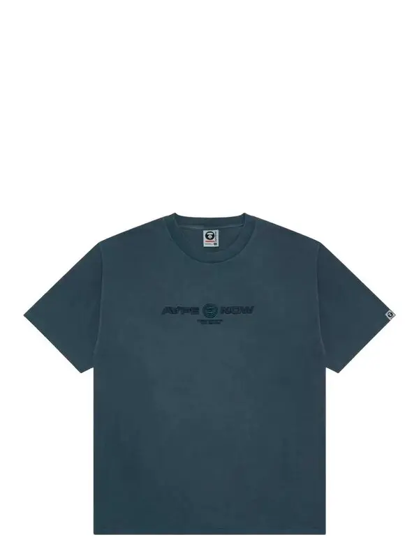 AAPE BY *A BATHING APE Logo-embroidered T-shirt - Blue
