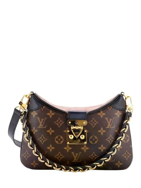LOUIS VUITTON Twinny Handbag Monogram Canvas And Reverse Monogram Canvas With Leather Shoulder Bag - Brown