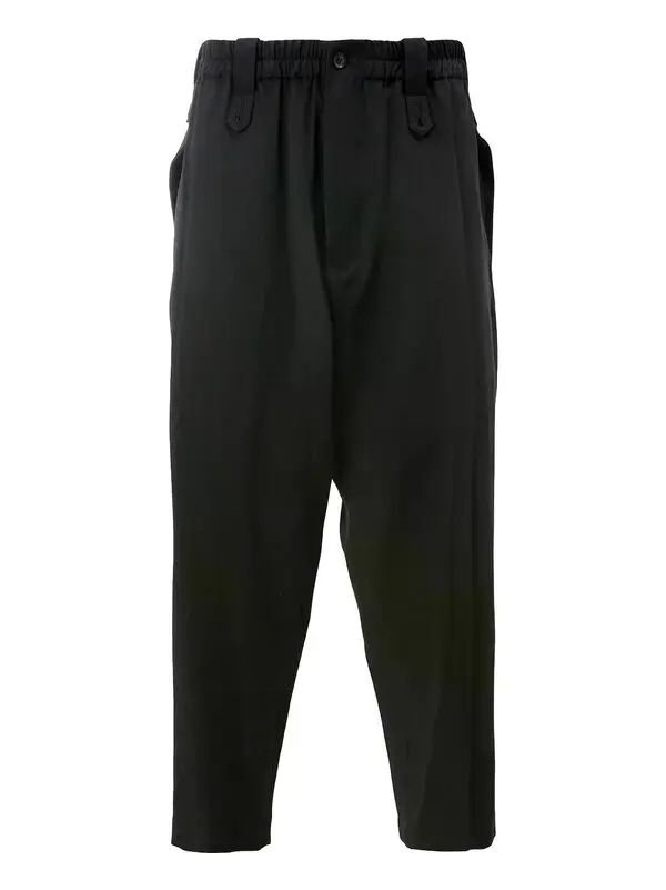Yohji Yamamoto Cropped Chinos - Black