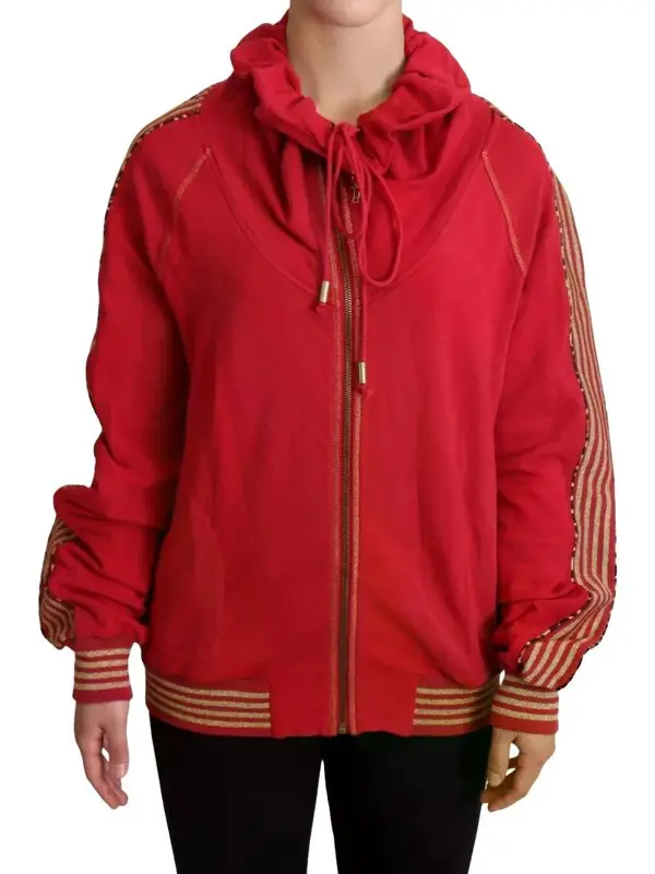 John Galliano Striped Drawstring Sweater - Red