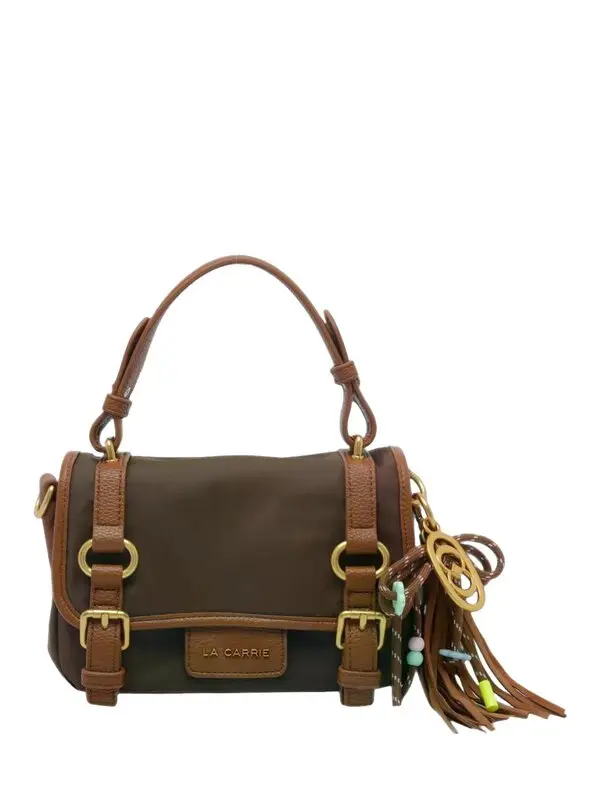 LA CARRIE Dark Wave Buckle-detail Tote Bag - Brown