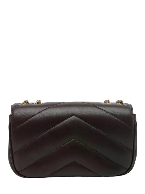 Saint Laurent Mini Loulou Quilted Leather Crossbody Bag - Brown