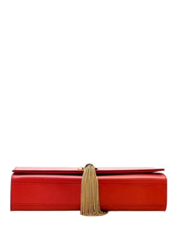 Saint Laurent Classic Monogram Tassel Leather Medium Crossbody Bag - Red