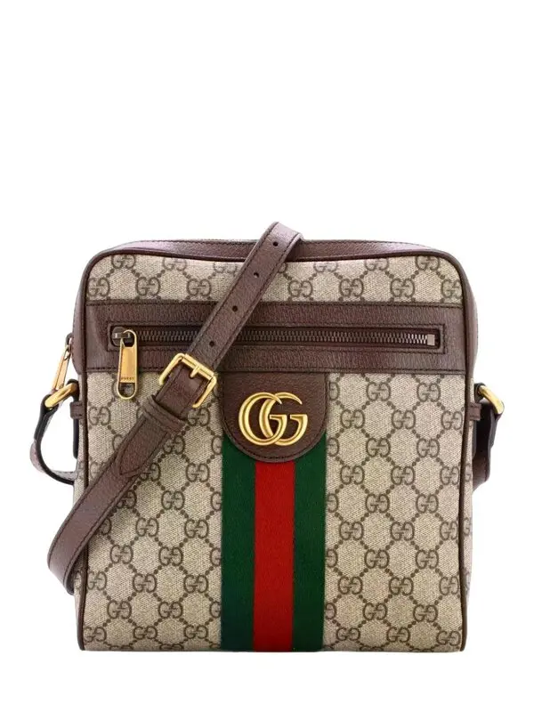 Gucci Ophidia Messenger Bag Gg Coated Canvas Small Crossbody Bag - Brown