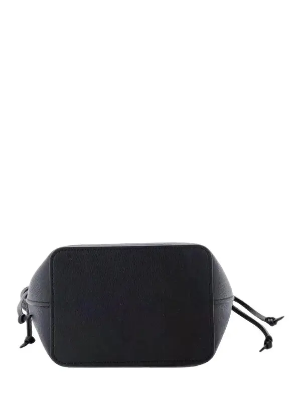 LOUIS VUITTON Lockme Leather Nano Bucket Bag - Black