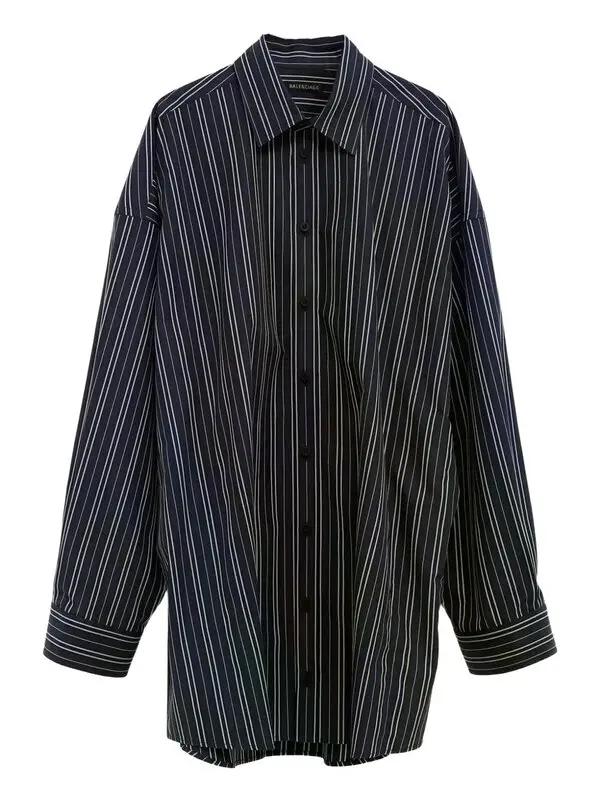 Balenciaga Pinstripe Button-fastening Shirt - Blue